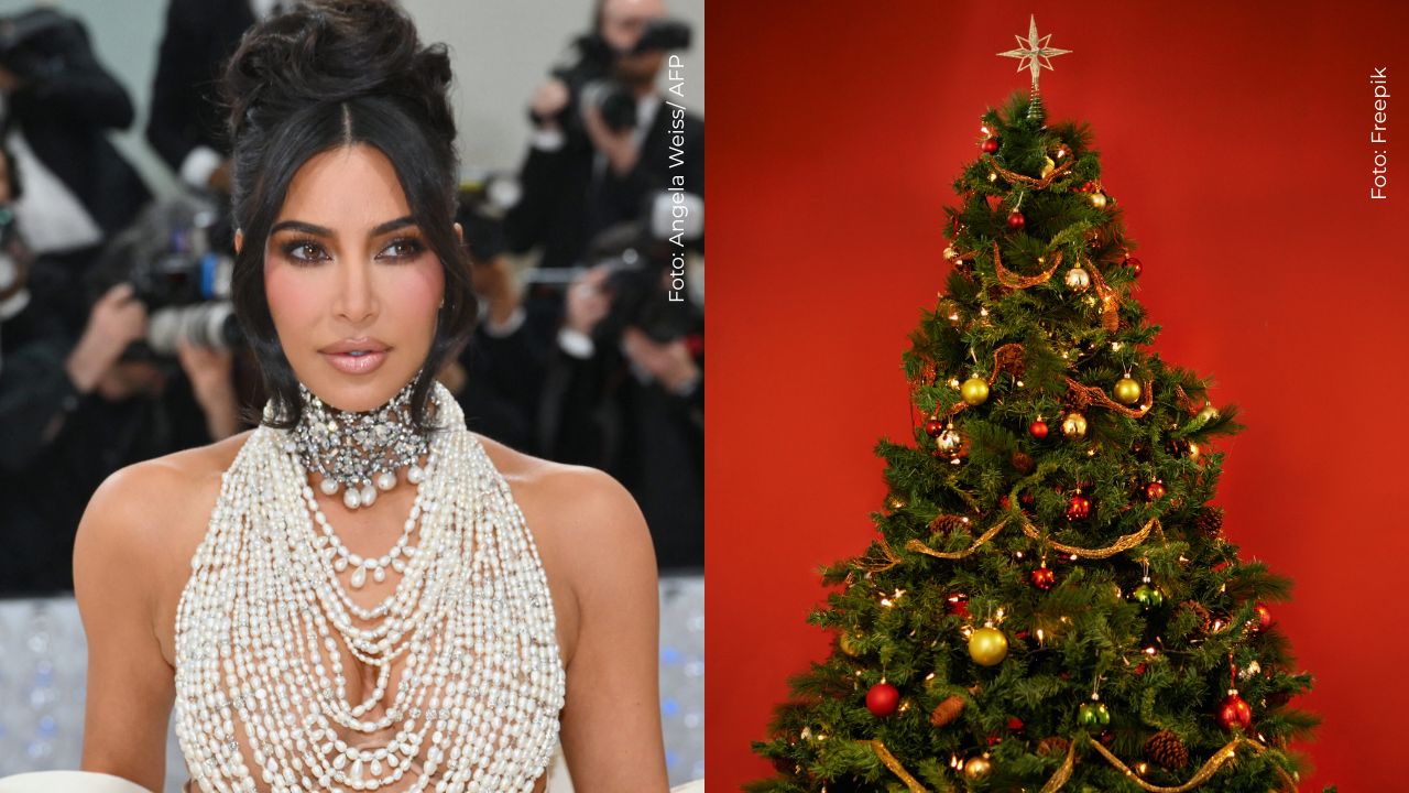 Kim Kardashian presume su lujosa decoración con múltiples árboles de Navidad en casa