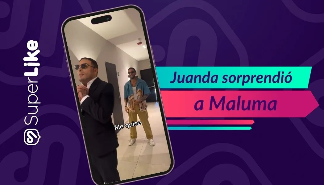Juanda sorprendió a Maluma al disfrazarse de él